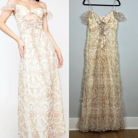 Dolls Kill | Dresses | Nwt Dolls Kill Sugar Thrillz Gold Meah Baroque ...